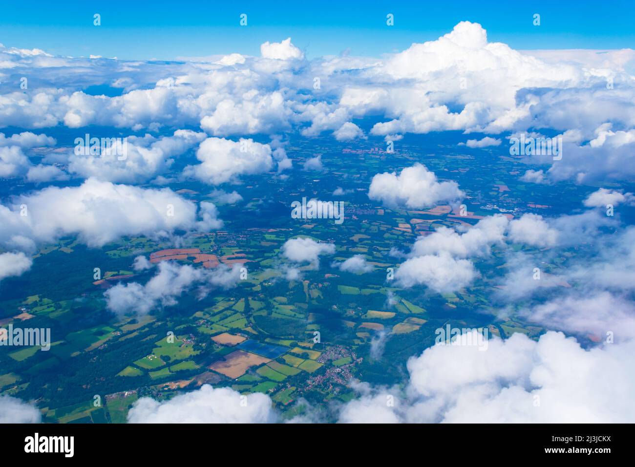 Aerial view of East Sussex county in the vicinity of Wadhurst -a market ...