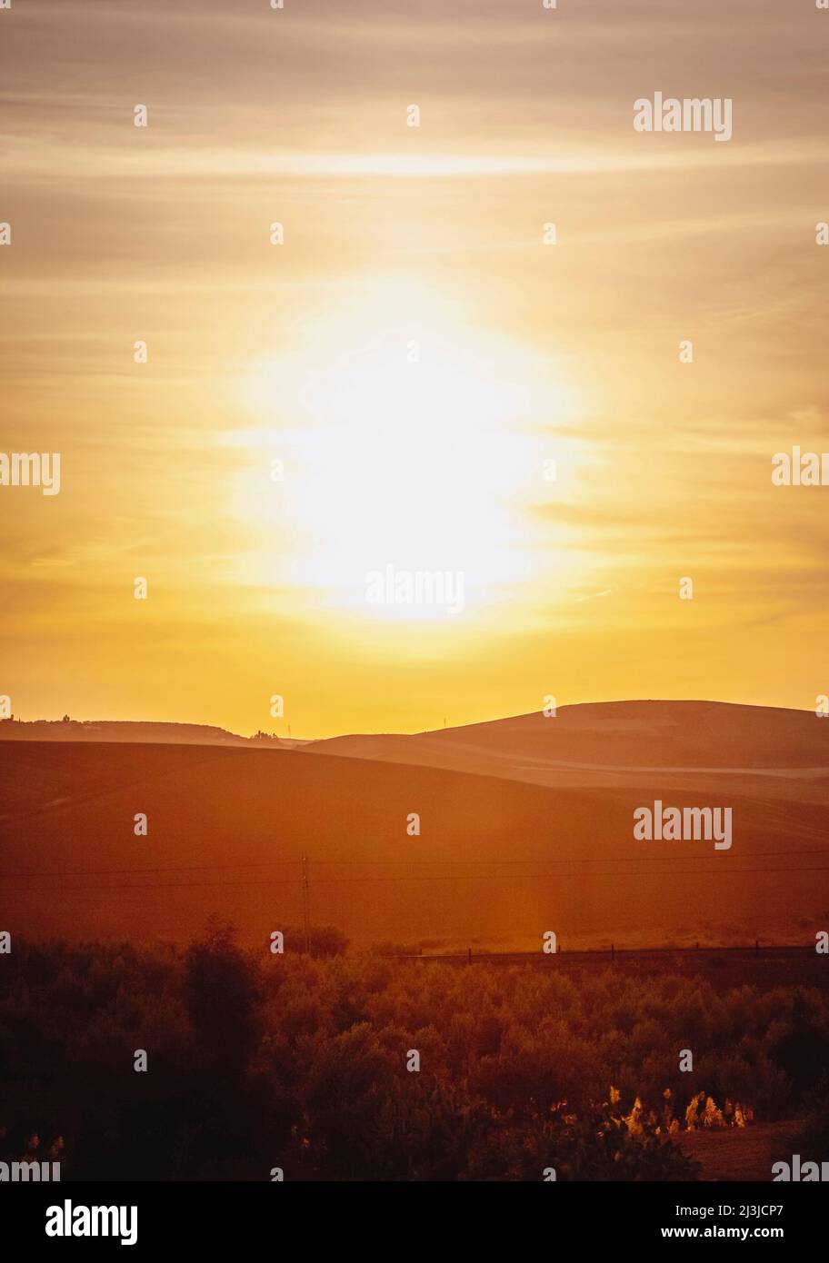 landscape, hills, sunset, Maghreb, Morocco, Africa Stock Photo - Alamy