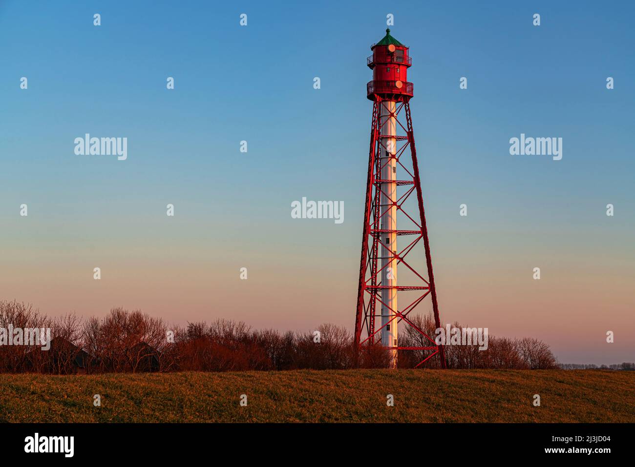 Lighthouse in Campen, highest lighthouse in Germany, East Frisia Stock ...