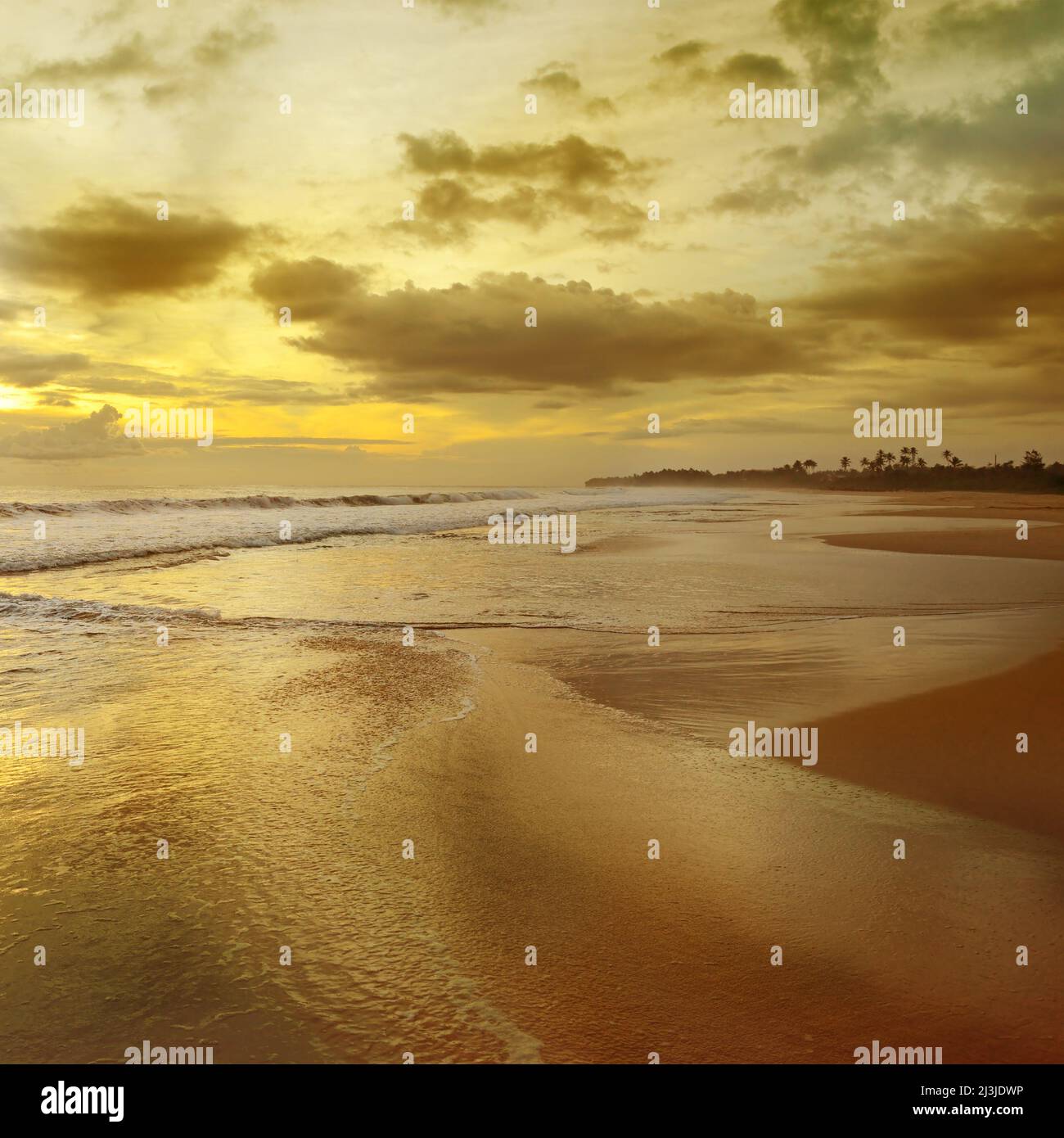 Ocean light at night with nature and daylight and dusk hi-res stock ...
