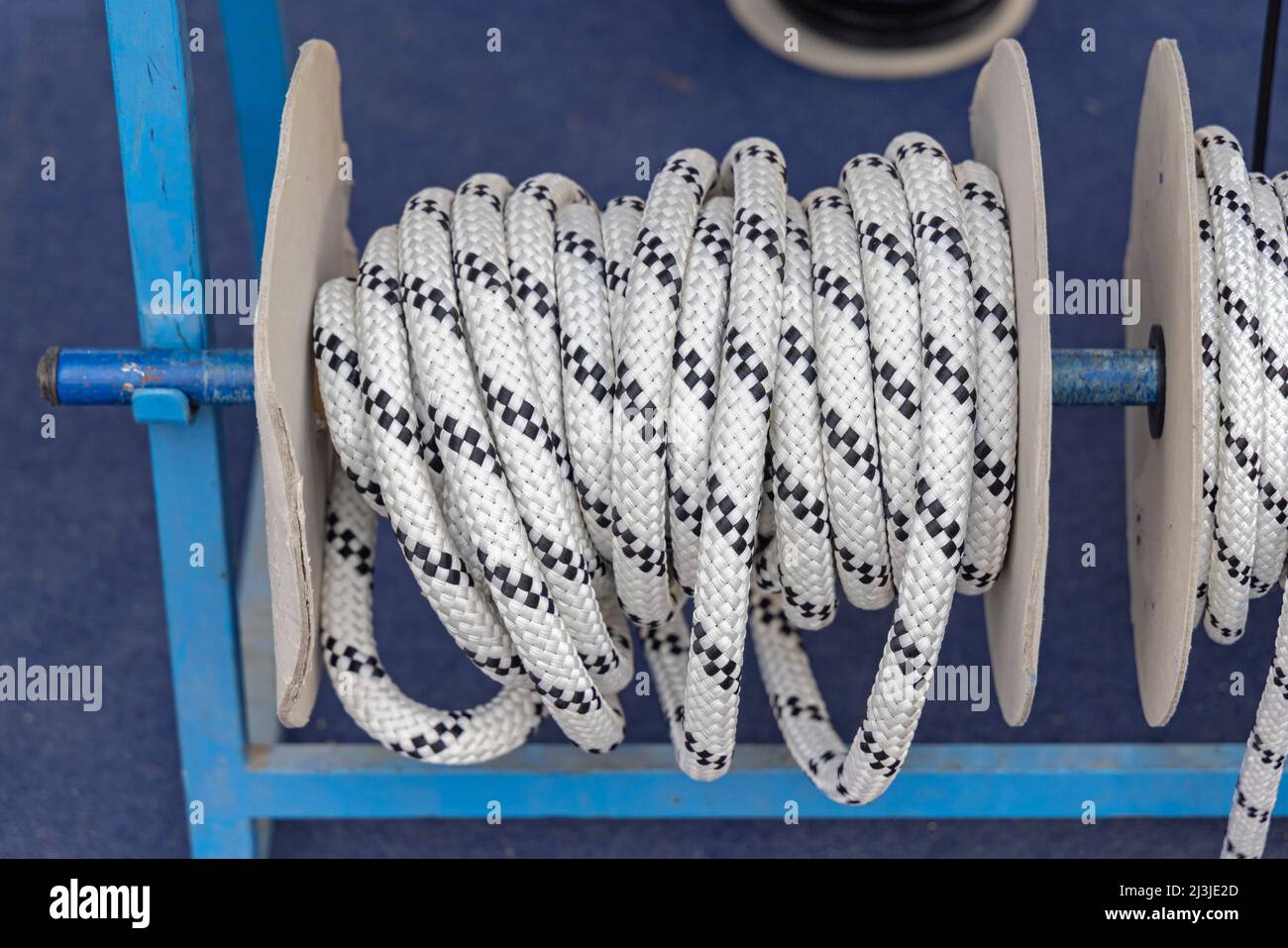 New Synthetic Nylon Rope at Reel Rack Stock Photo - Alamy