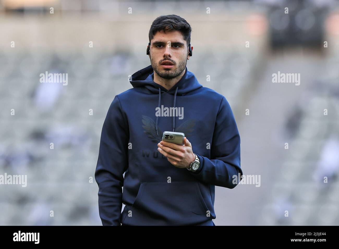 Pedro Neto #7 of Wolverhampton Wanderers arrives at St. James' Park ...