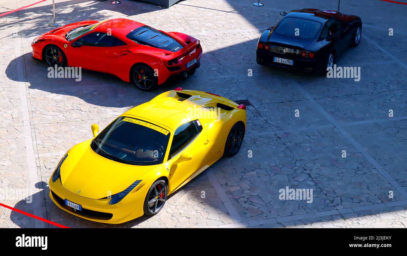 Ferrari F8 Tributo, 458 Spider and 575 Maranello. Ferrari is an Italian ...