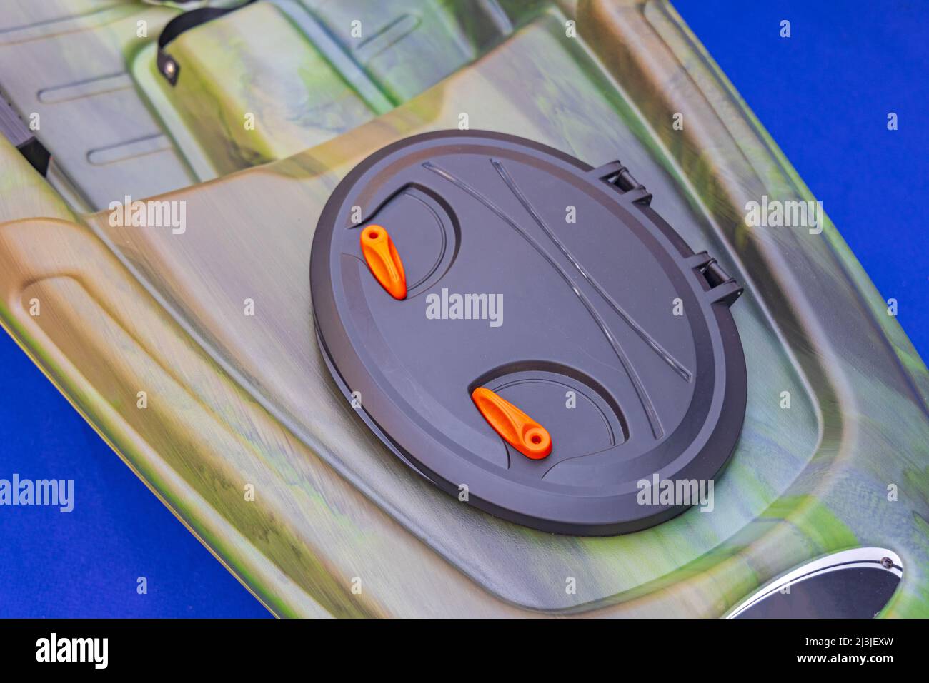Watertight Compartment Hatch at Plastic Kayak Boat Stock Photo - Alamy
