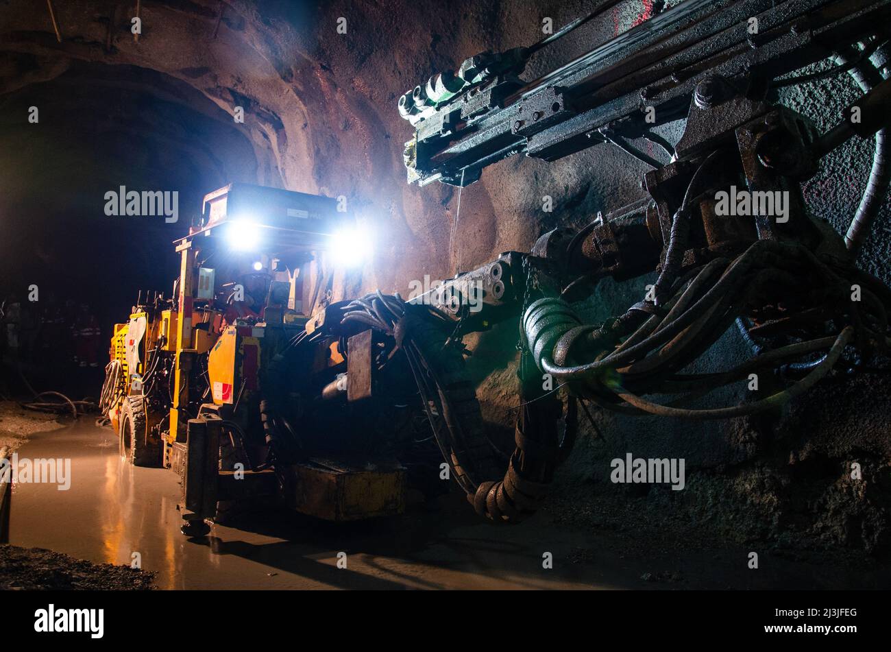 Underground mining drilling hi-res stock photography and images - Alamy