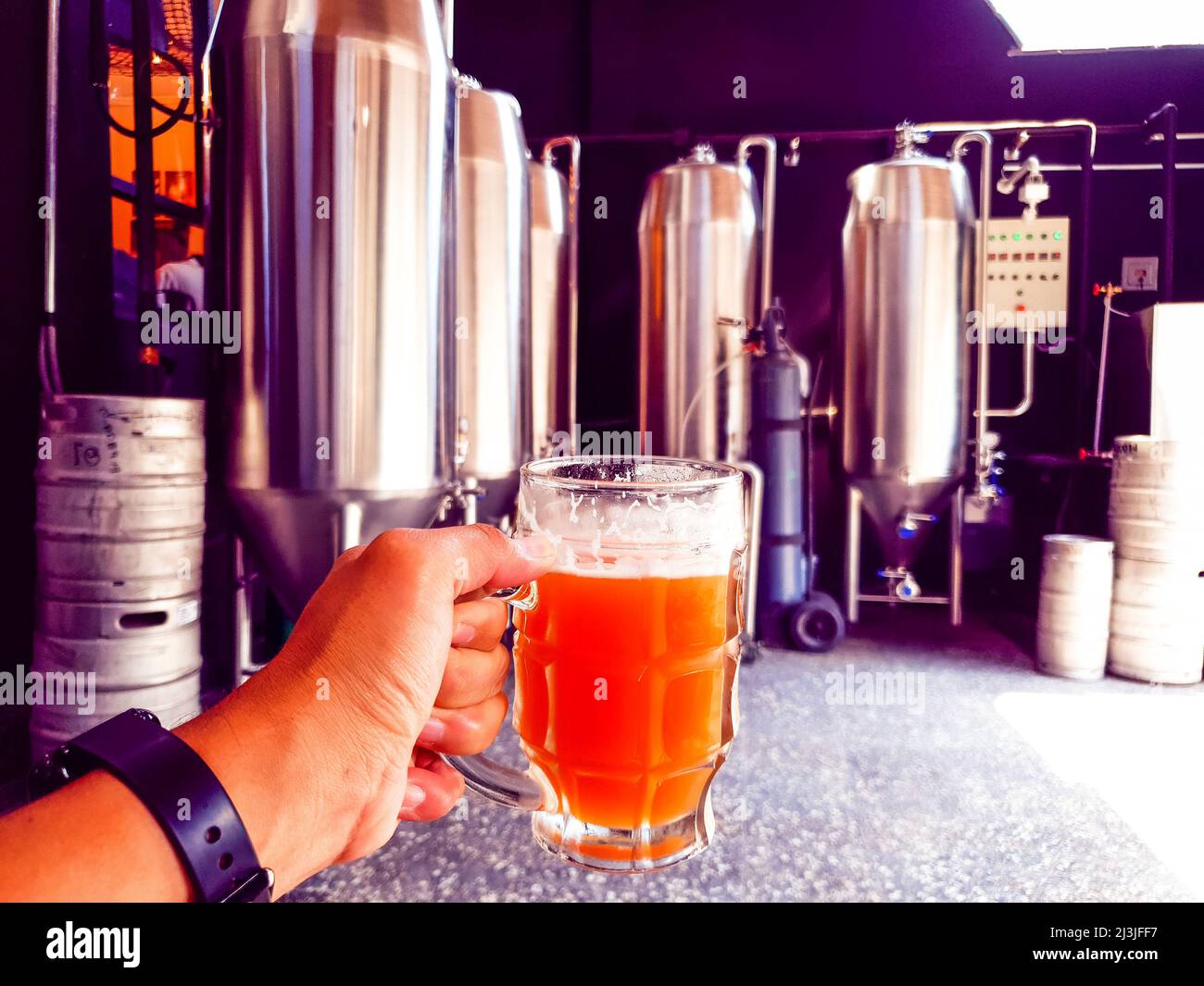 Equipment for the preparation of beer Stock Photo - Alamy