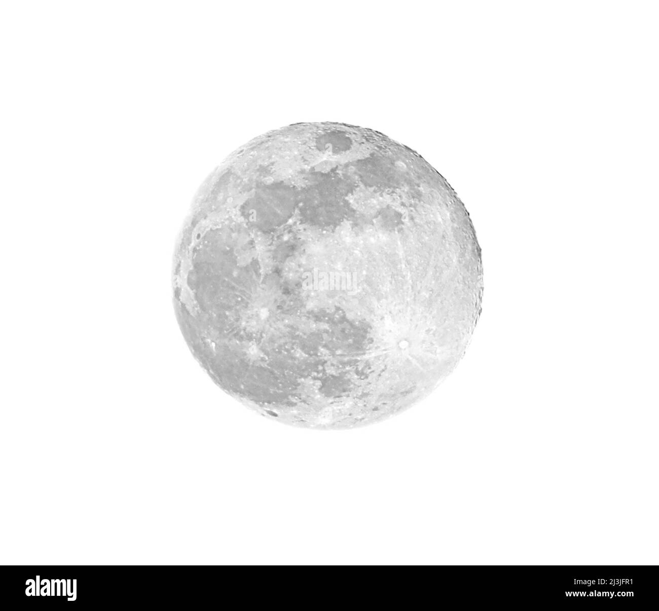 Very big Full moon on the white background Stock Photo - Alamy
