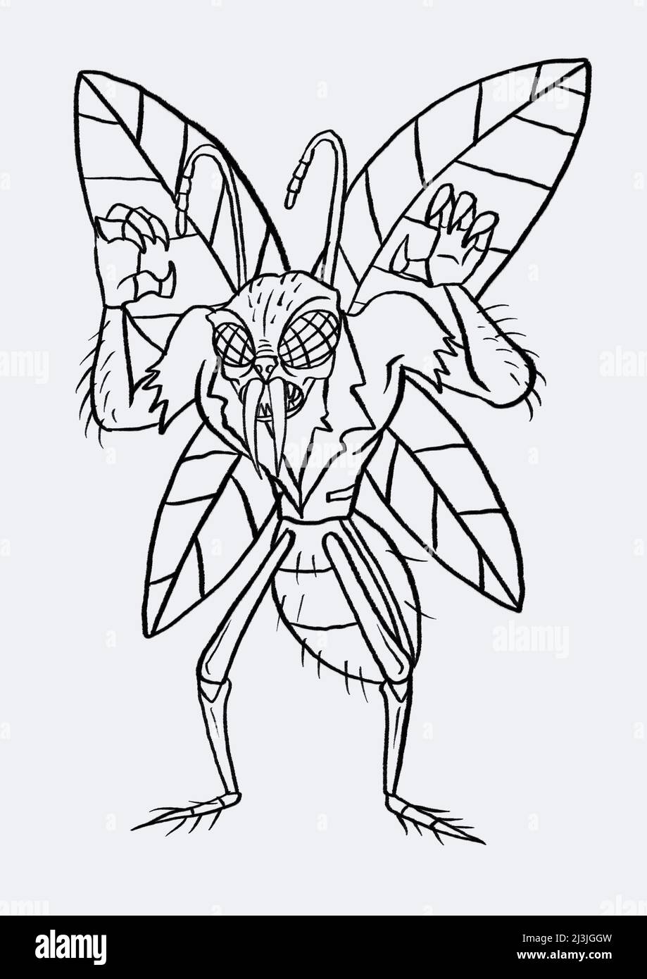 fly man illustration Stock Photo - Alamy