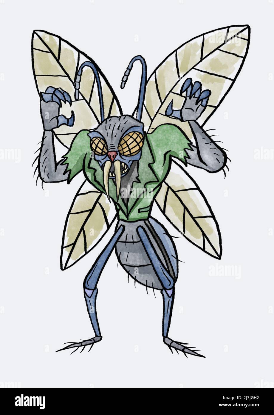 fly man illustration Stock Photo - Alamy