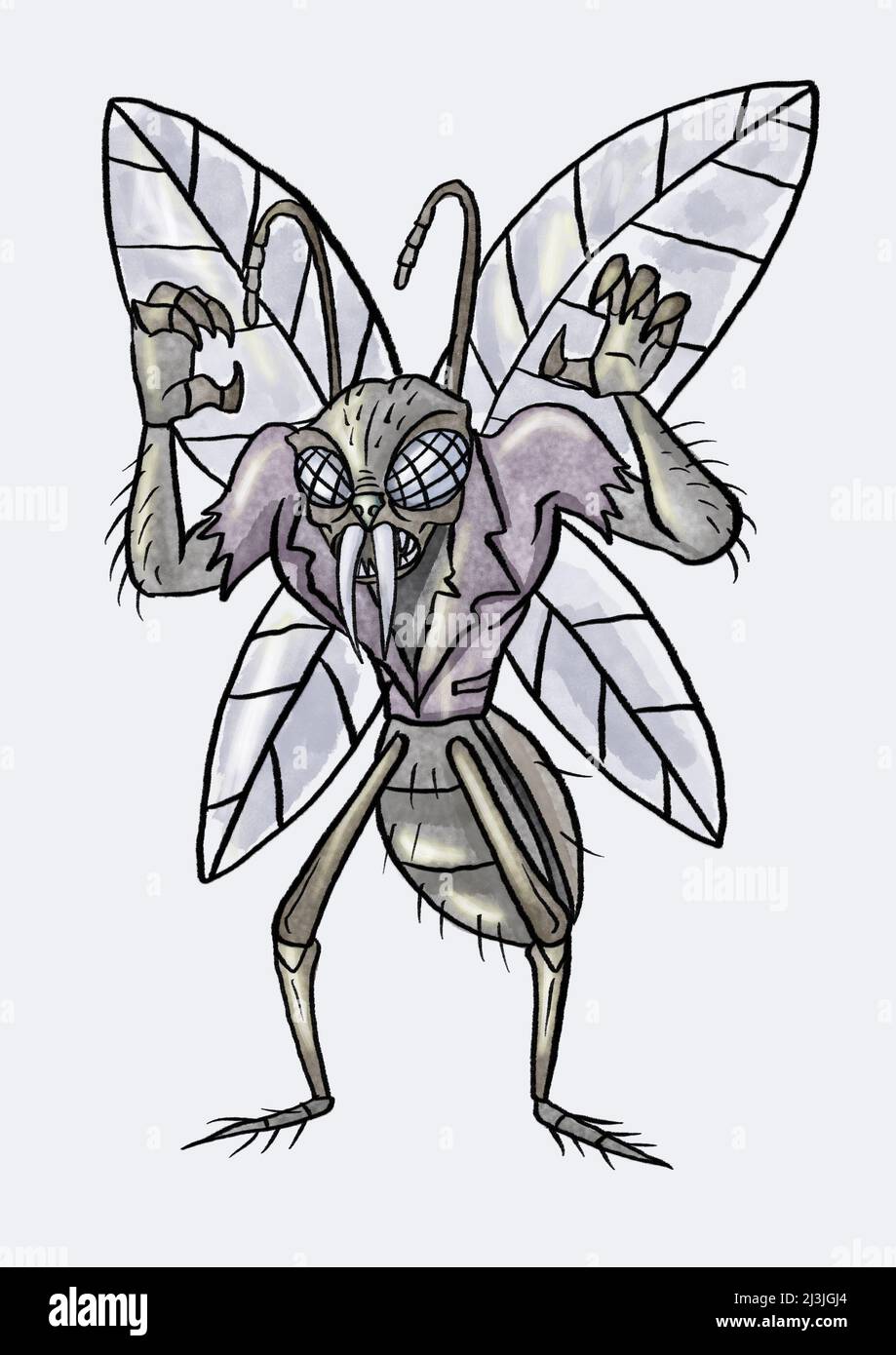 fly man illustration Stock Photo - Alamy