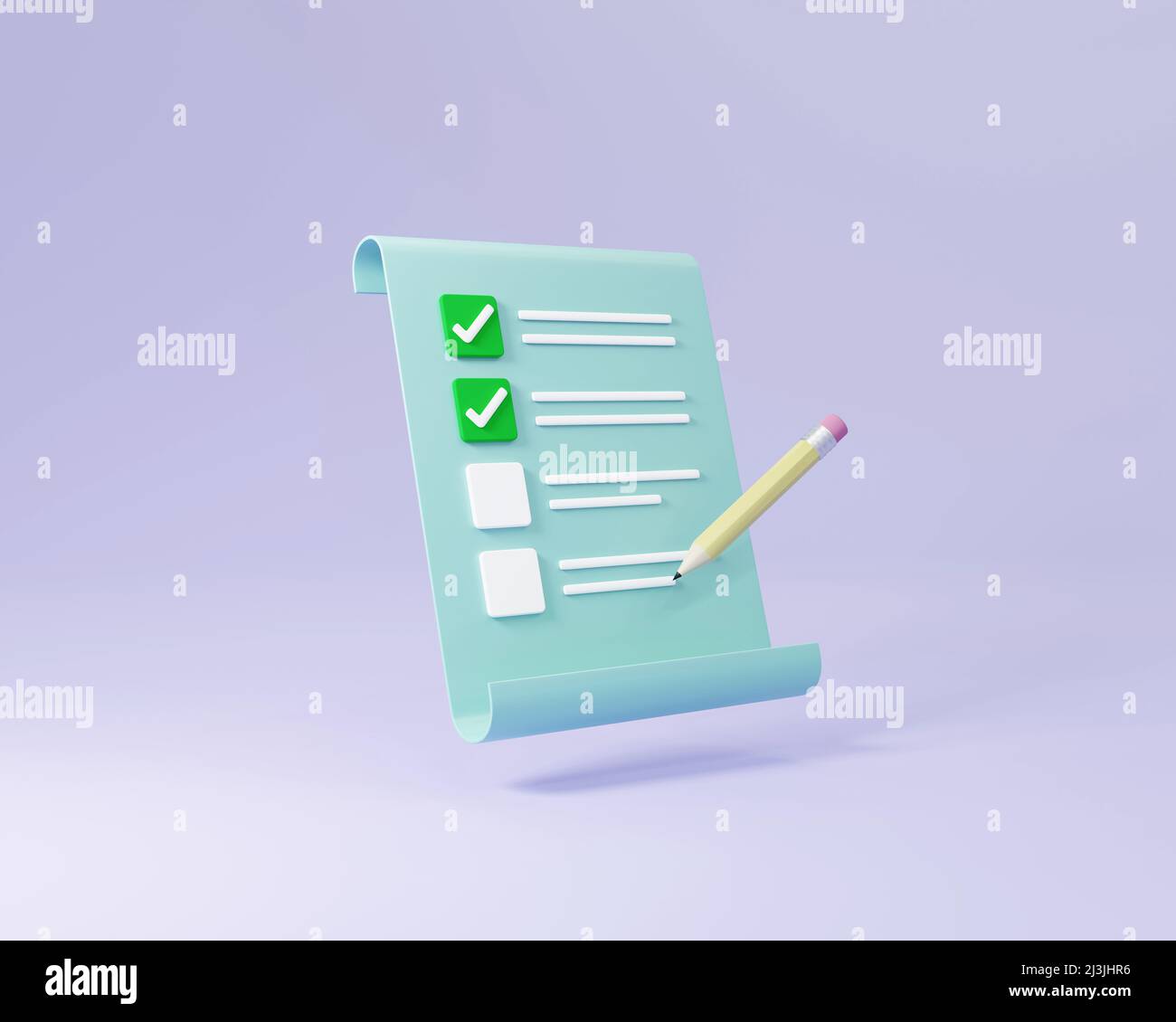 Minimal checklist notepad document or to do list for planning task with ...