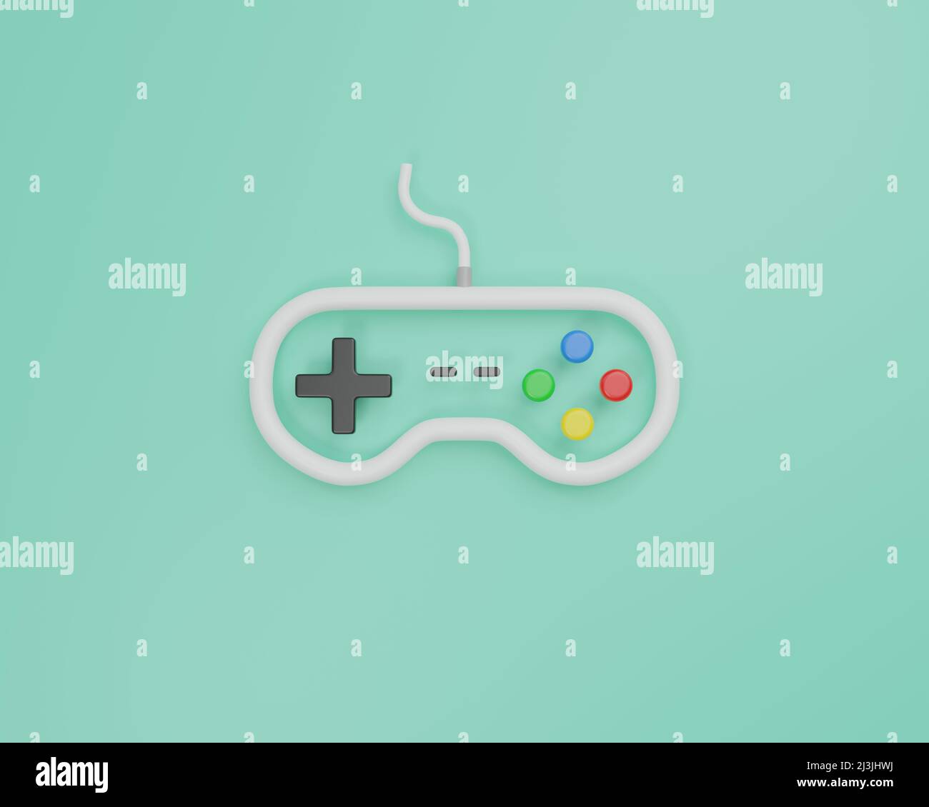 Minimal cartoon style game controller joystick or gamepad icon 3D ...