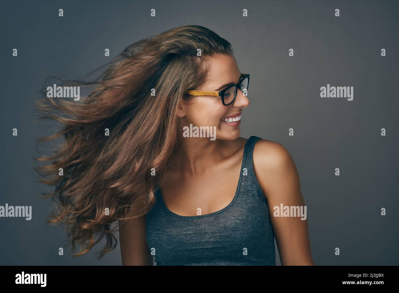 Hair flip hi-res stock photography and images - Alamy