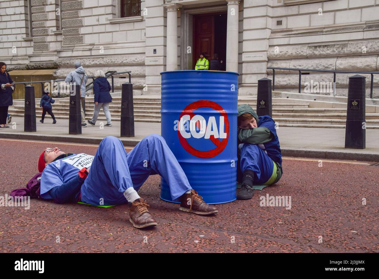 London, UK. 7th April 2022. Extinction Rebellion doctors and health ...