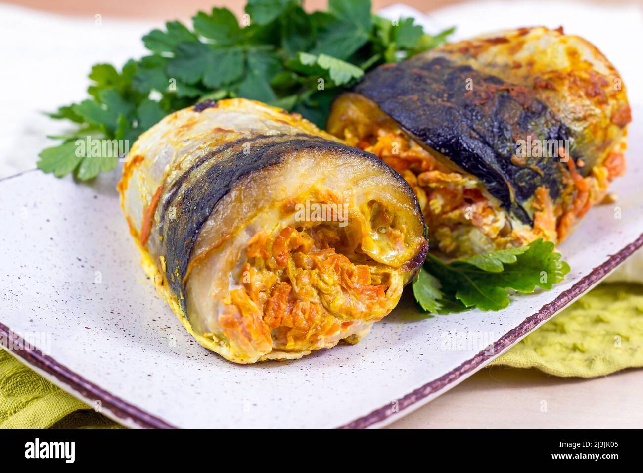 Cooking fish stuffed carrots onions hi-res stock photography and images ...