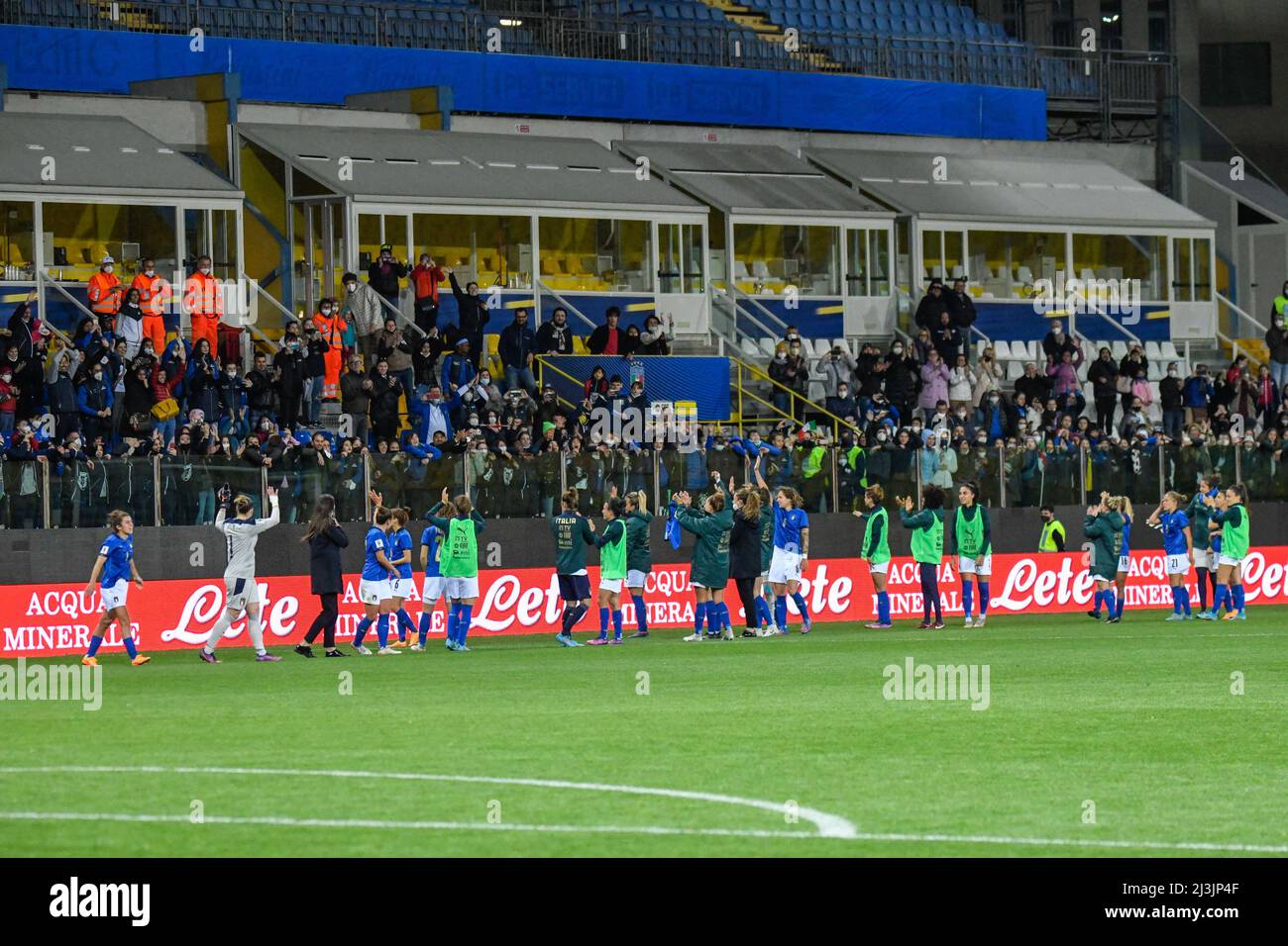 Ennio Tardini stadium, Parma, Italy, April 08, 2022, final greeting to ...