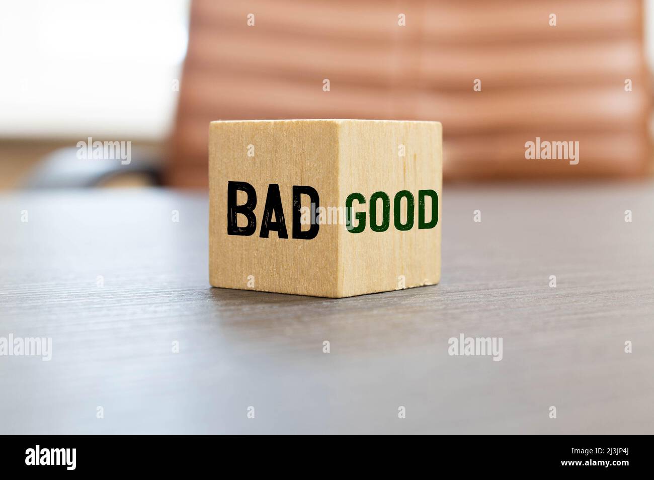 good and bad - isolated words in vintage letterpress wood type Stock ...