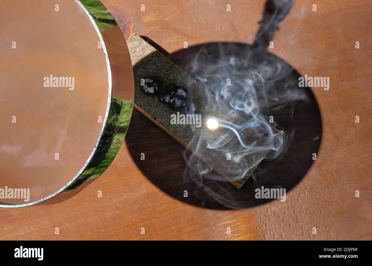 Magnifying Glass Concentrating Sunlight and Generating High ...