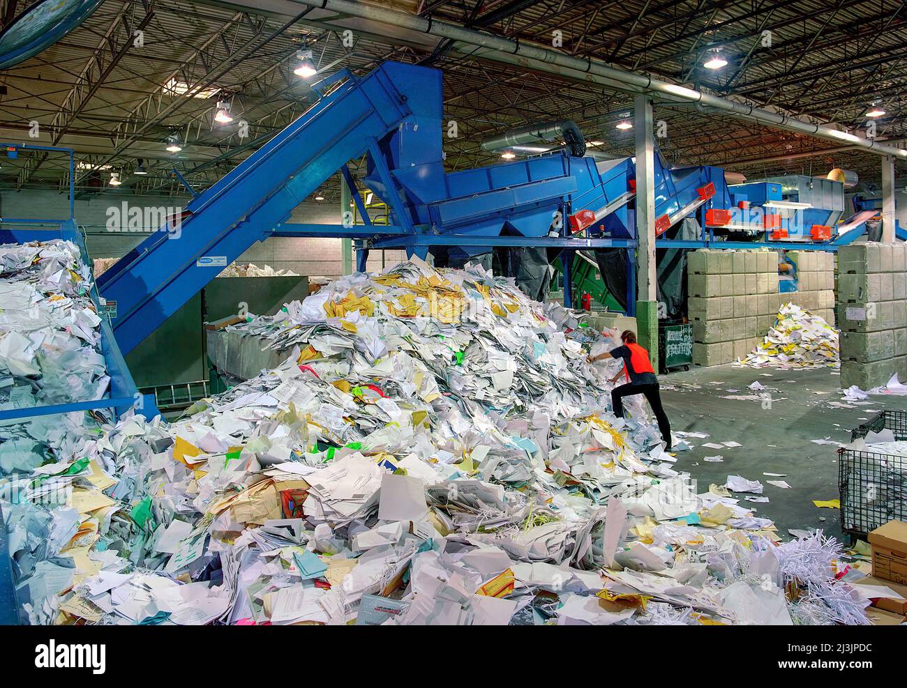 Paper Recycling Plant Stock Photo - Alamy