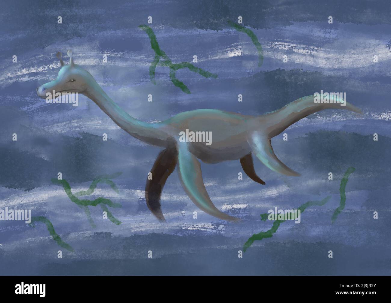 Nessie cartoon hi-res stock photography and images - Alamy