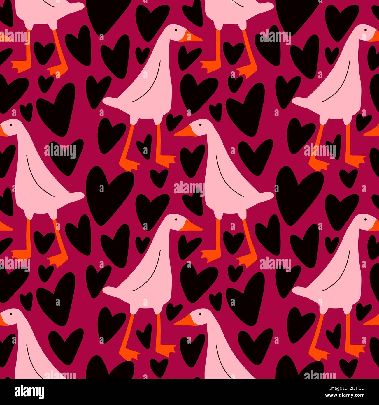 Animals seamless geese pattern for fabrics and packaging and gifts and ...
