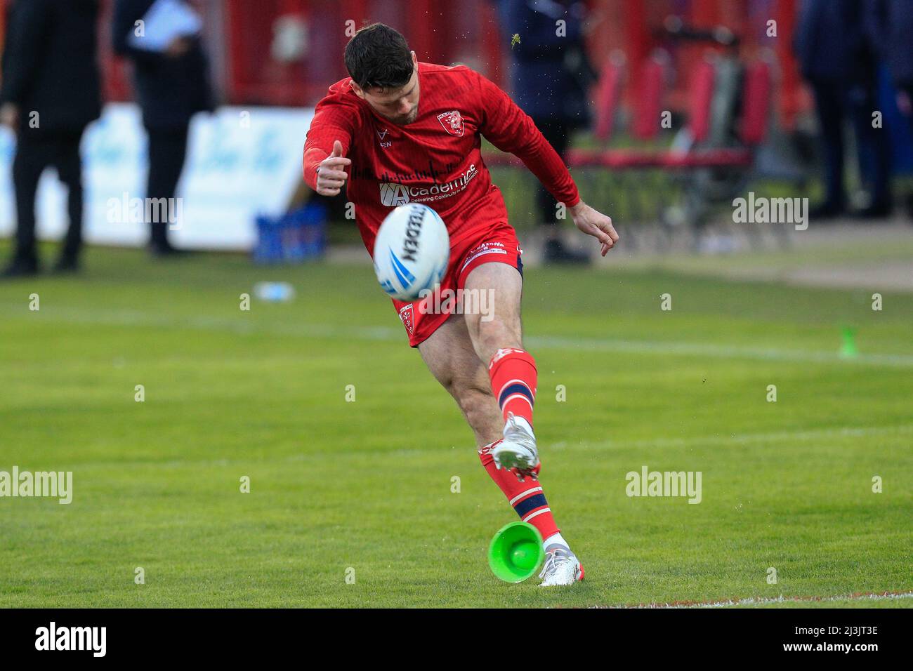 Lachlan Coote (1) of Hull KR during the pre match warm up Stock Photo ...