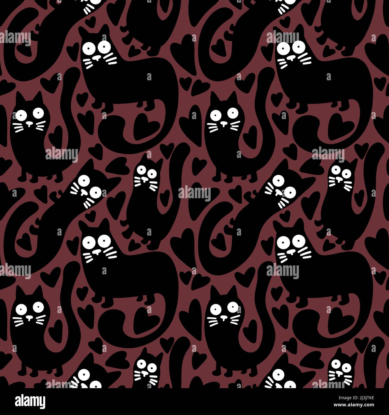 Animals seamless cats pattern for fabrics and textiles and packaging ...