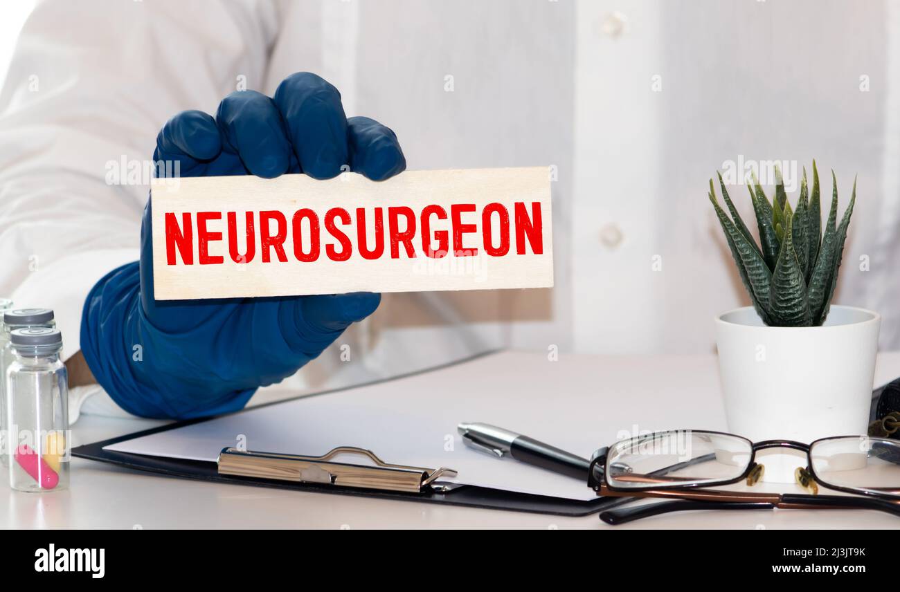 Neurosurgeon word cloud medical concept Stock Photo - Alamy