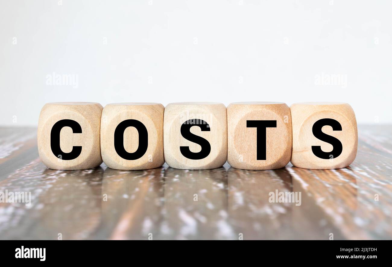 Word costs on white hi-res stock photography and images - Alamy