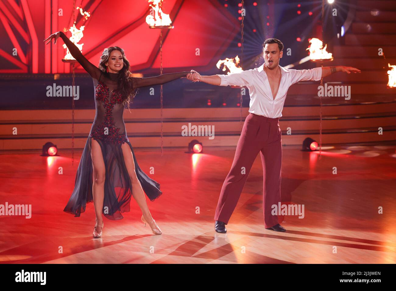 Cologne, Germany. 08th Apr, 2022. Timur Ülker, actor, and Malika ...