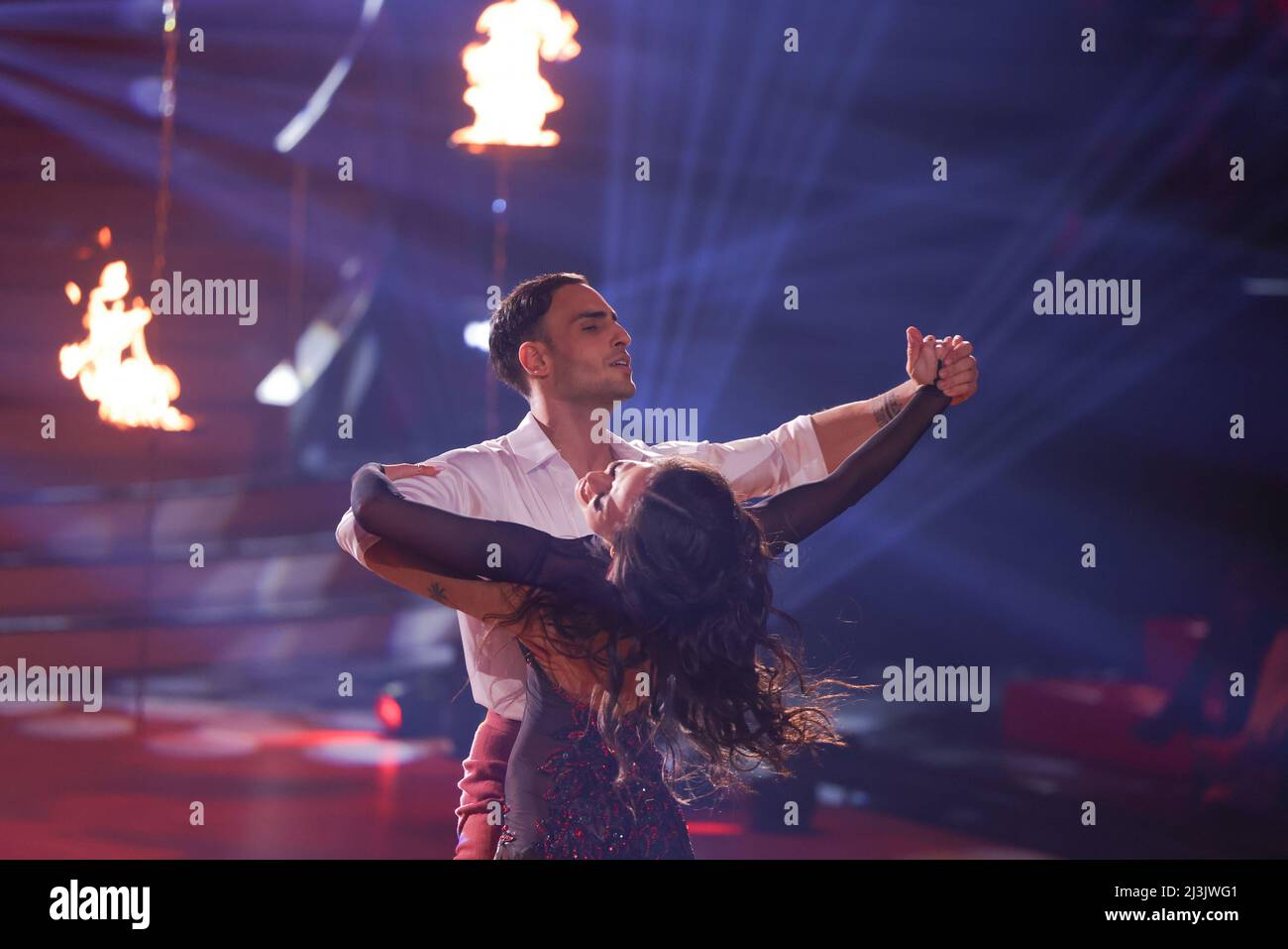 Cologne, Germany. 08th Apr, 2022. Timur Ülker, actor, and Malika ...