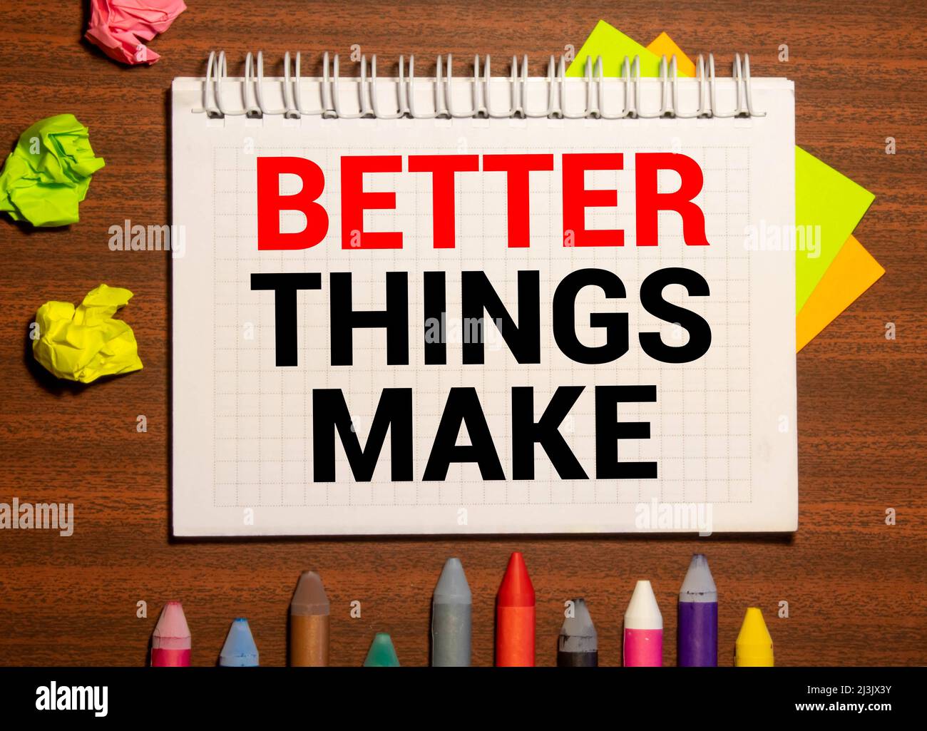 Word writing text Make Things Better. Business concept for Do something ...