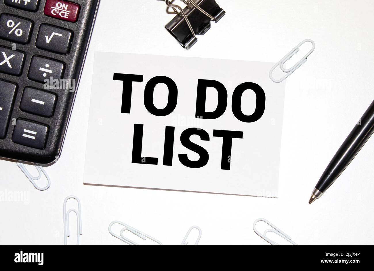 Blank To Do List text Stock Photo - Alamy