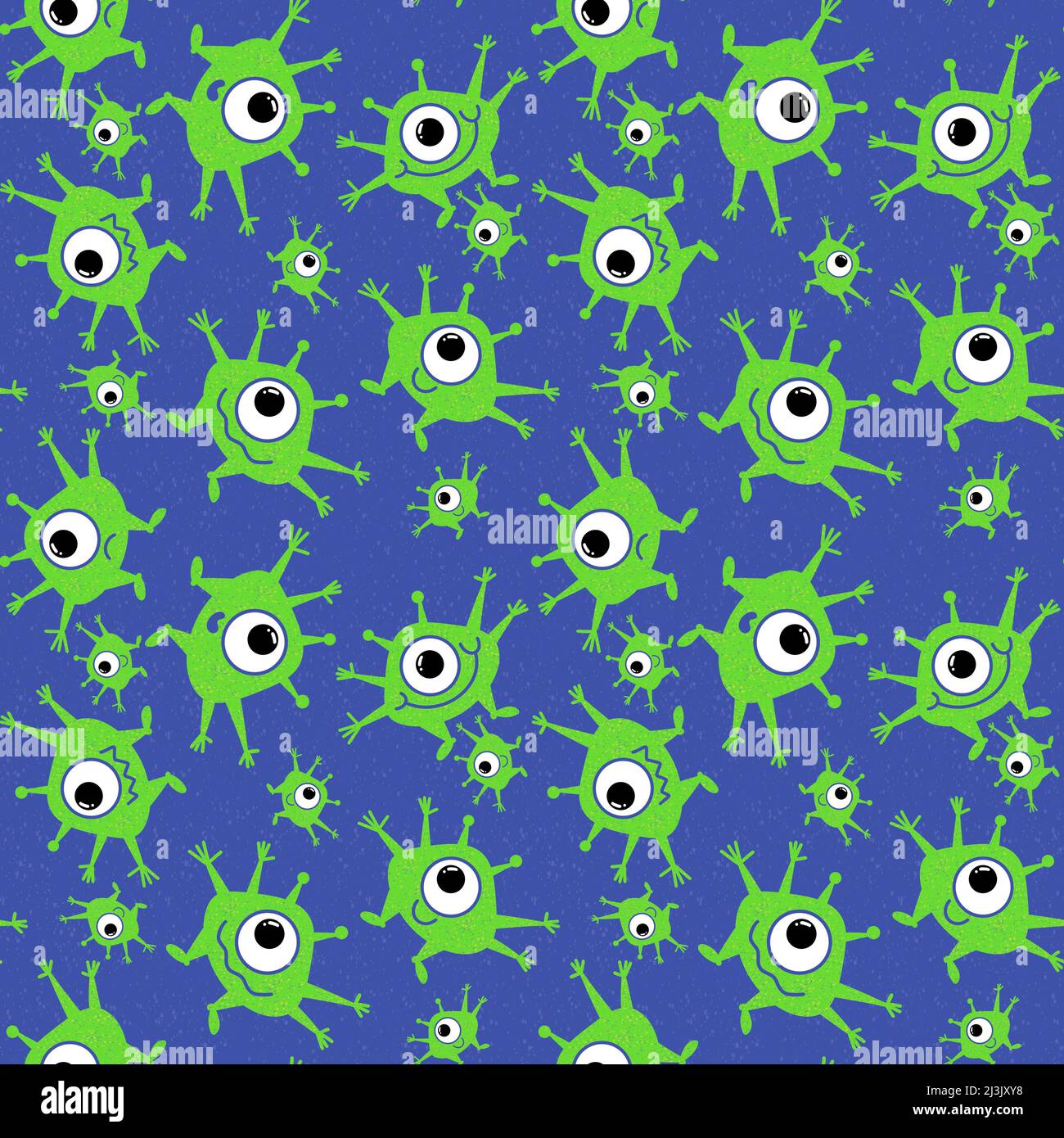 Kids seamless aliens monsters pattern for wrapping paper and gifts and ...