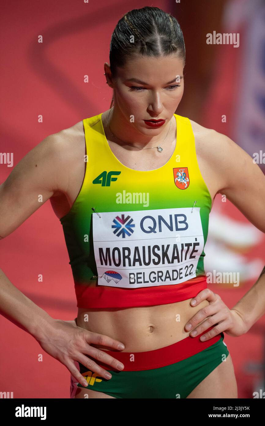 Modesta Justė Morauskaite competing in the 400m heats on Day One of the ...