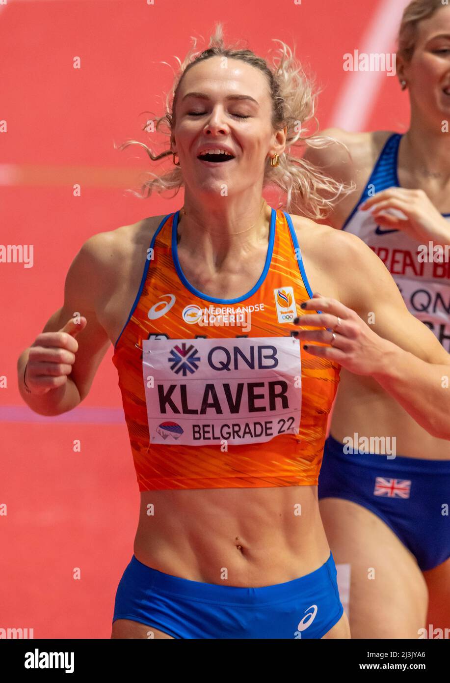 Lieke Klaver competing in the 400m heats on Day One of the World ...
