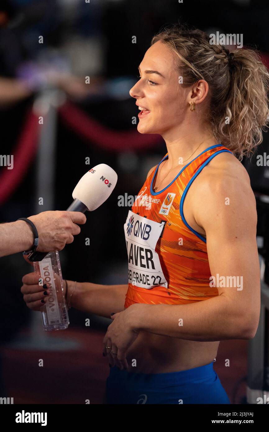 Lieke Klaver competing in the 400m heats on Day One of the World ...