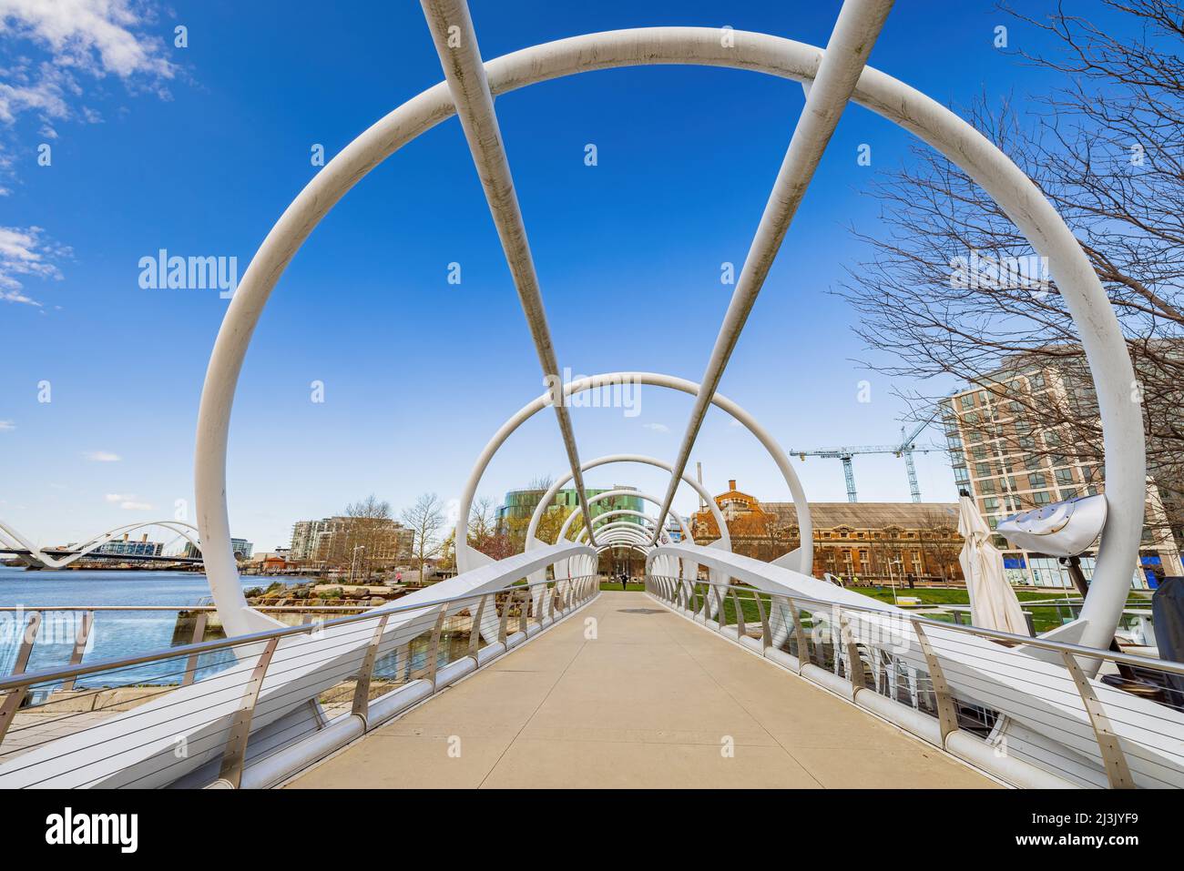 Sunny view of The Yards park at Washington DC Stock Photo - Alamy