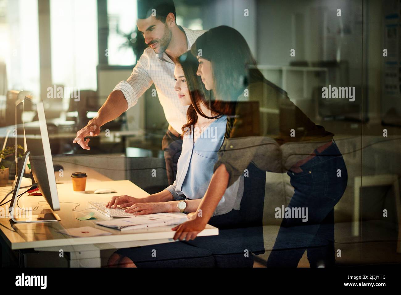 Coming up with a solution together. Shot of a group of colleagues ...