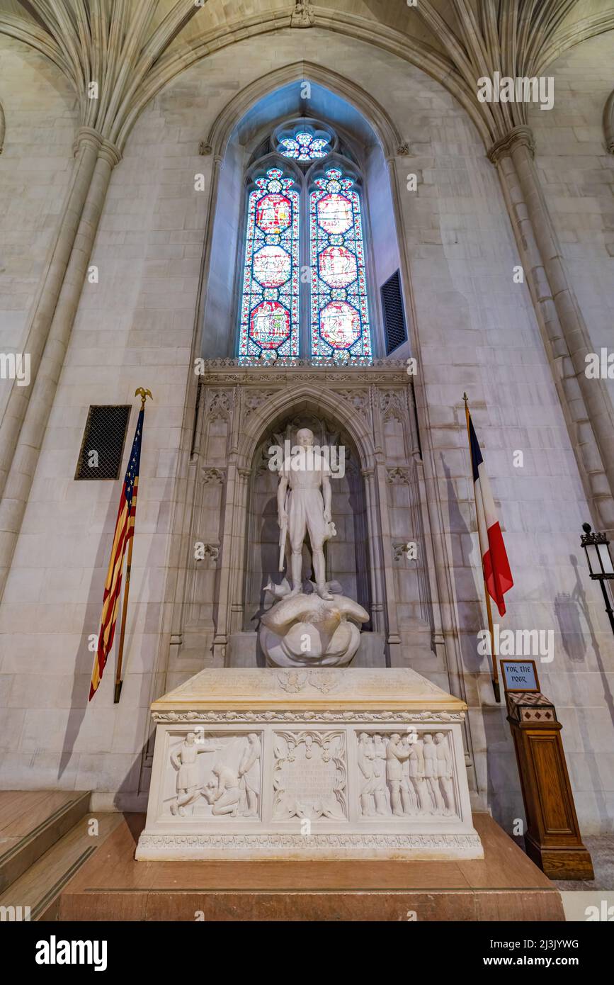 Interior view of the Washington National Cathedral at Washington DC ...