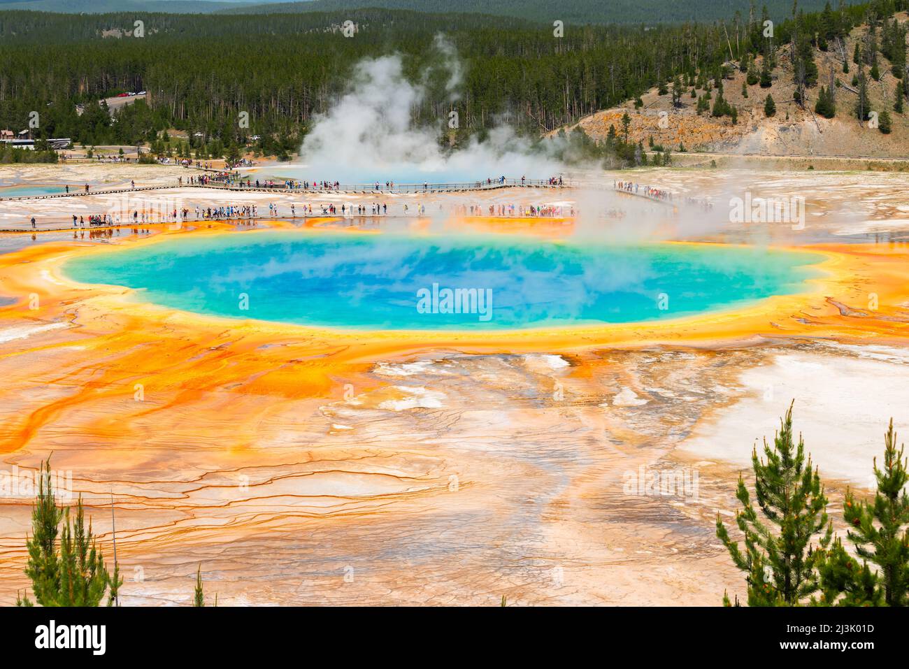 Grand Prismatic geothermal pool in Yellowstone Stock Photo - Alamy