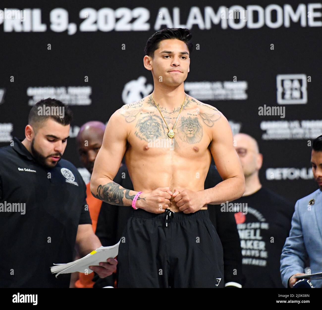 Texas, USA. 08th Apr, 2022. SAN ANTONIO, TX - APRIL 8: Ryan Garcia ...