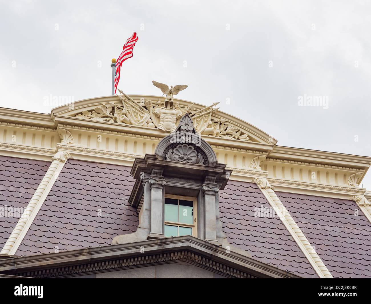 Overcast view of Eisenhower Executive Office Building at Washington DC ...