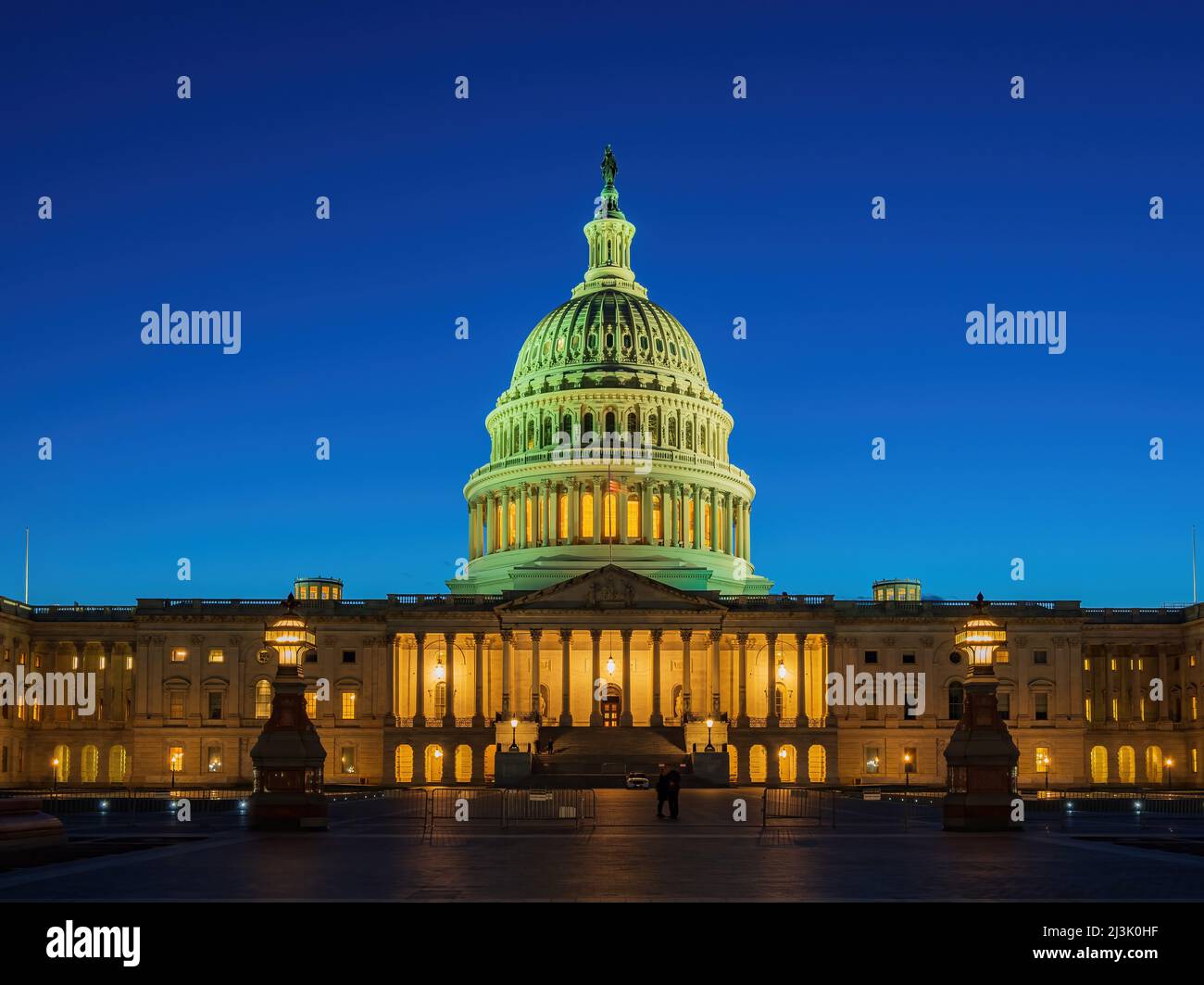 Evening view of the United States Capitol at Washington DC Stock Photo ...