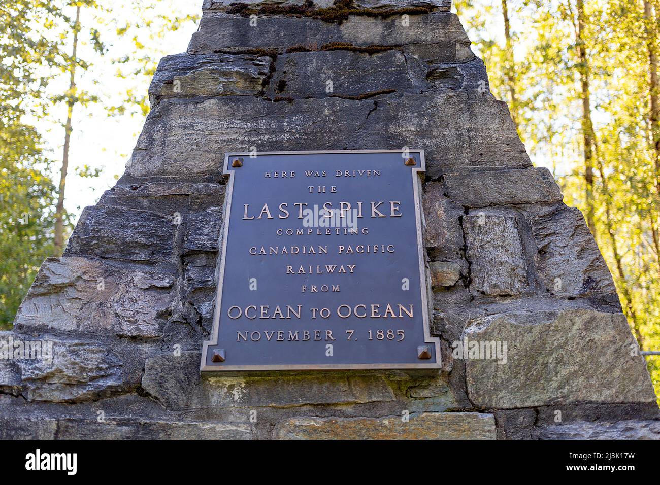 The Last Spike Memorial Site Stock Photo - Alamy