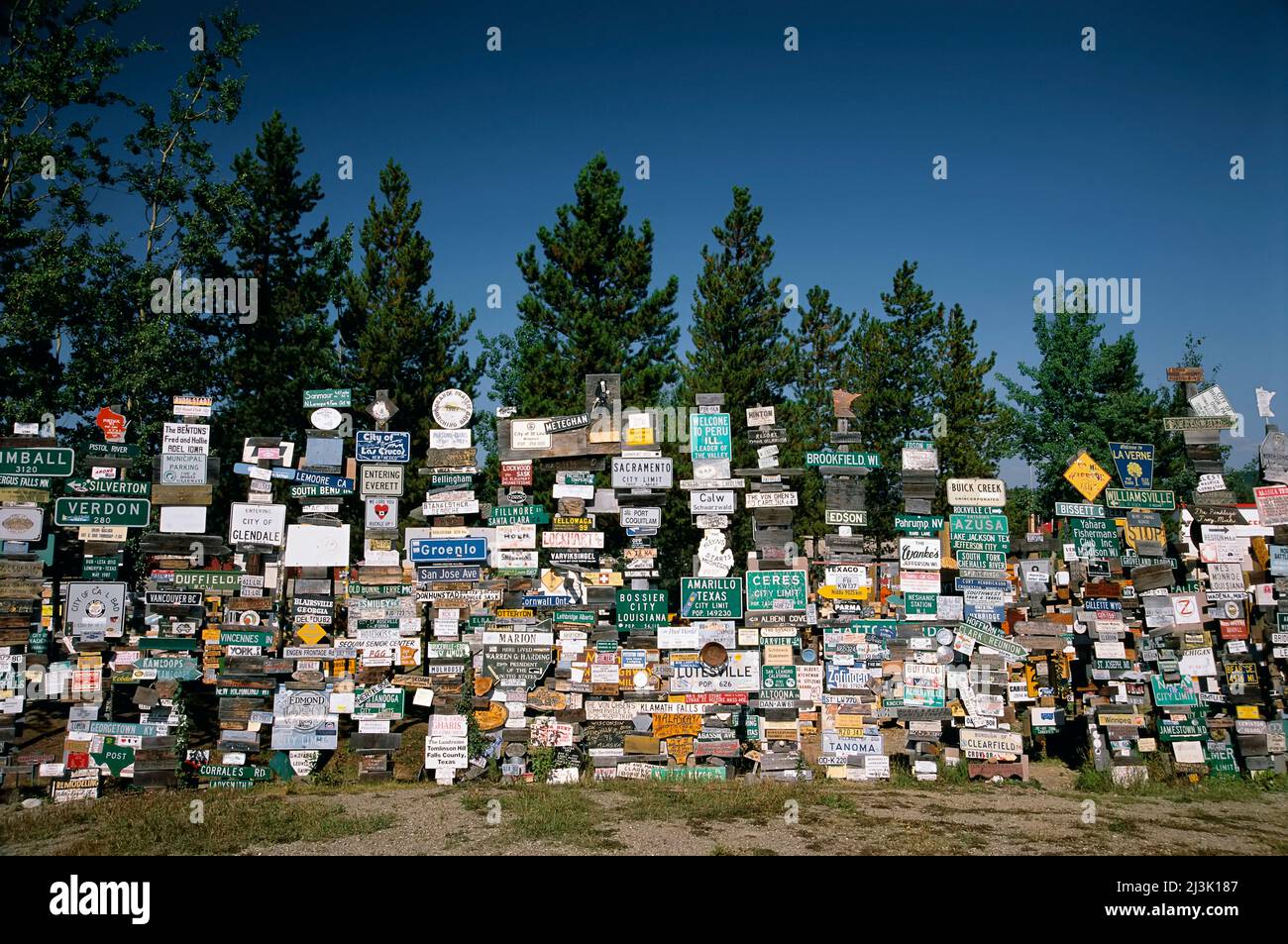 Signpost Forest, Watson Lake, British Columbia, Canada Stock Photo - Alamy