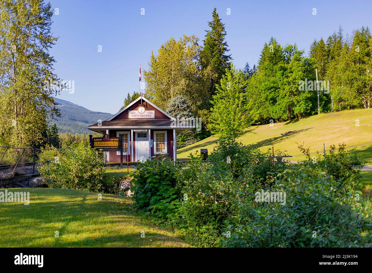 The Last Spike Memorial Site Stock Photo - Alamy