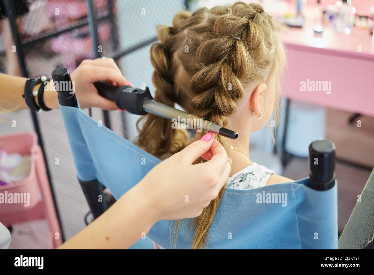 Hair styling process hi-res stock photography and images - Alamy