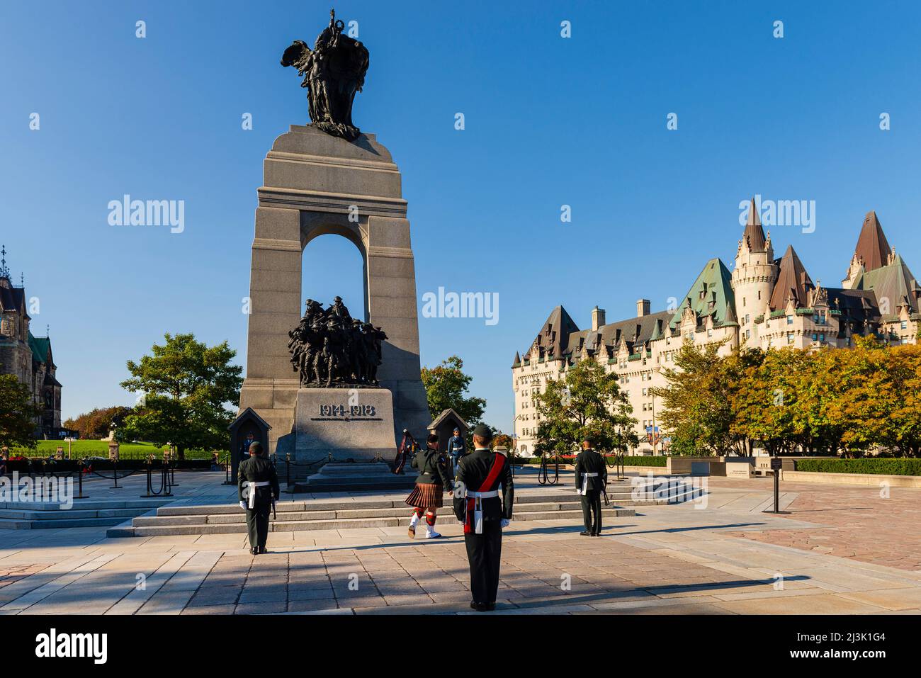 The National War Memorial in Confederation Square, Ottawa, Canada; Ottawa, Ontario, Canada Stock ...