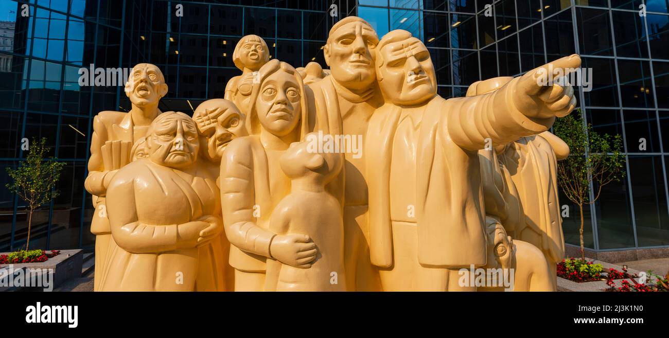 The Illuminated Crowd, Montreal sculpture by Raymond Mason; Montreal ... The Illuminated Crowd, Montreal sculpture by Raymond Mason; Montreal ...